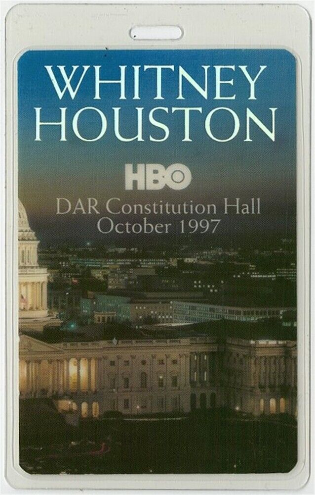 New ListingWhitney Houston 1997 HBO DAR Constitution Hall Laminated ...