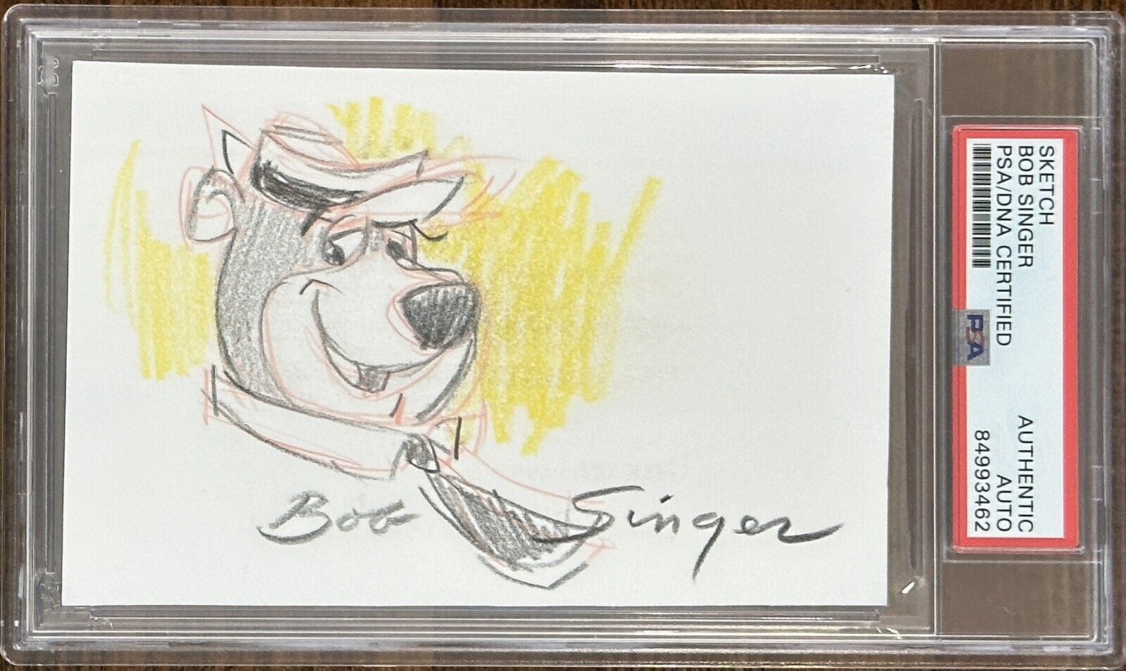 Yogi Bear Original Drawing Sketch By Bob Singer PSA DNA COA Signed ...