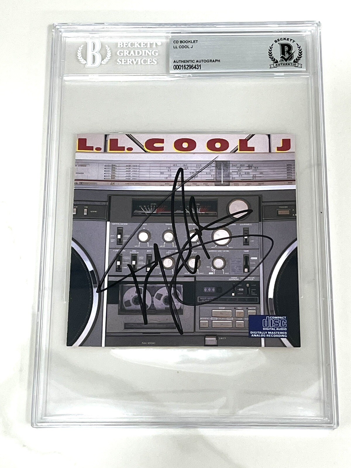 LL Cool J Hand Signed Radio CD Booklet Hip Hop Legend Beckett Slab ...