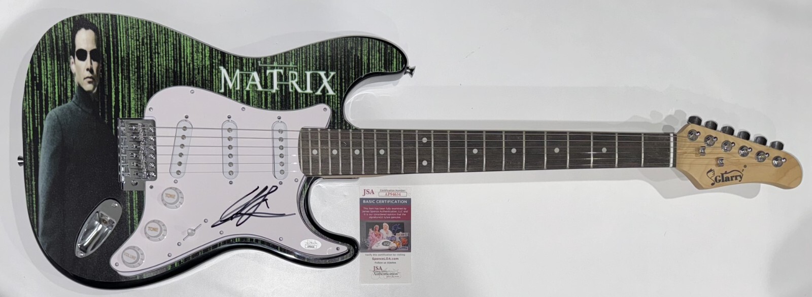 KEANU REEVES SIGNED CUSTOM ELECTRIC GUITAR THE MATRIX NEO DOGSTAR JSA ...