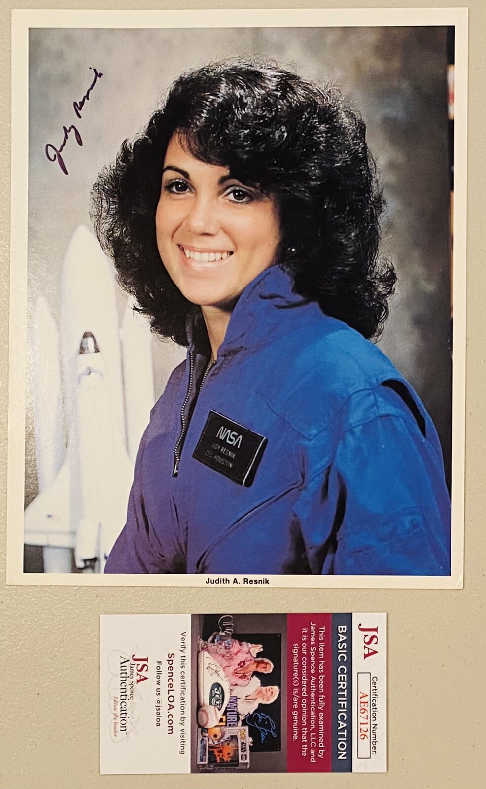Judy Resnick Signed Autographed 8x10 Photo JSA Cert Challenger NASA ...