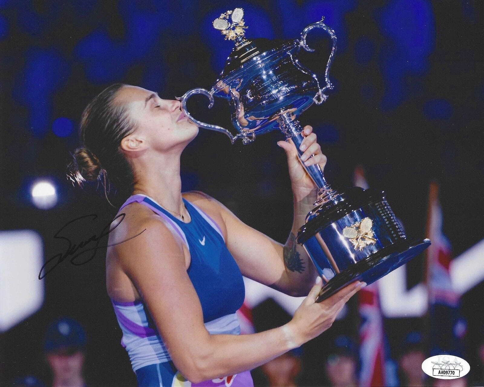 ARYNA SABALENKA SIGNED TENNIS 8X10 PHOTO 2023 AUSTRALIAN OPEN WIMBLEDON JSA #2 | Autographia