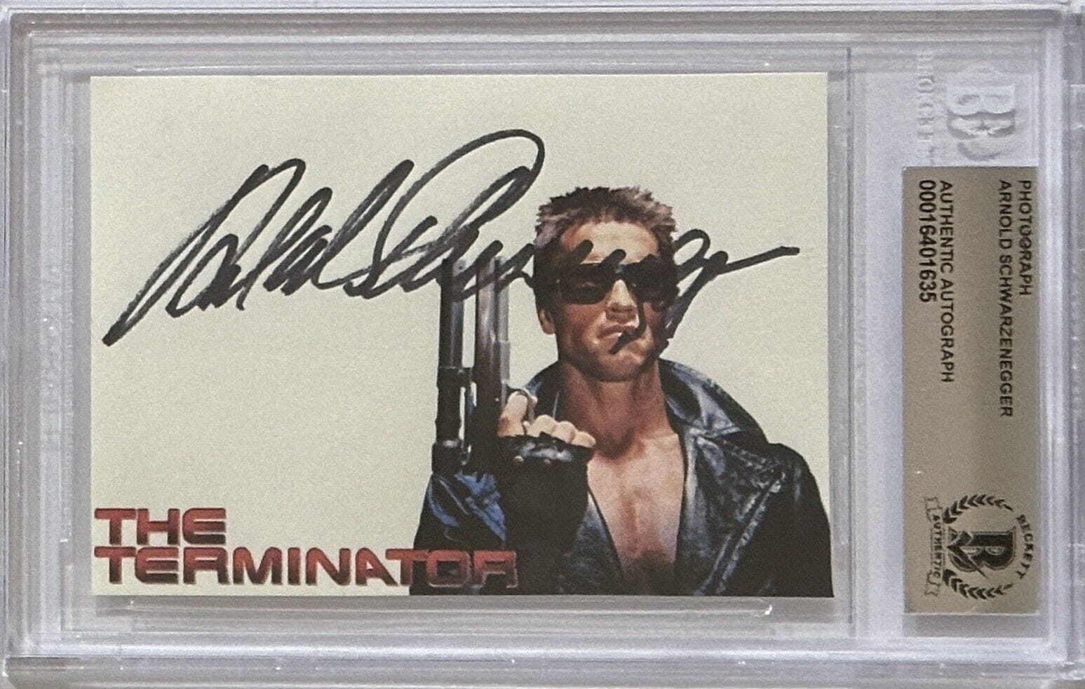 AUTOGRAPHED The Terminator Arnold Schwarzenegger Print Picture Beckett ...