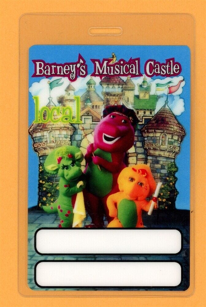 Barney's Musical Castle LOCAL Backstage Laminated Pass | Autographia