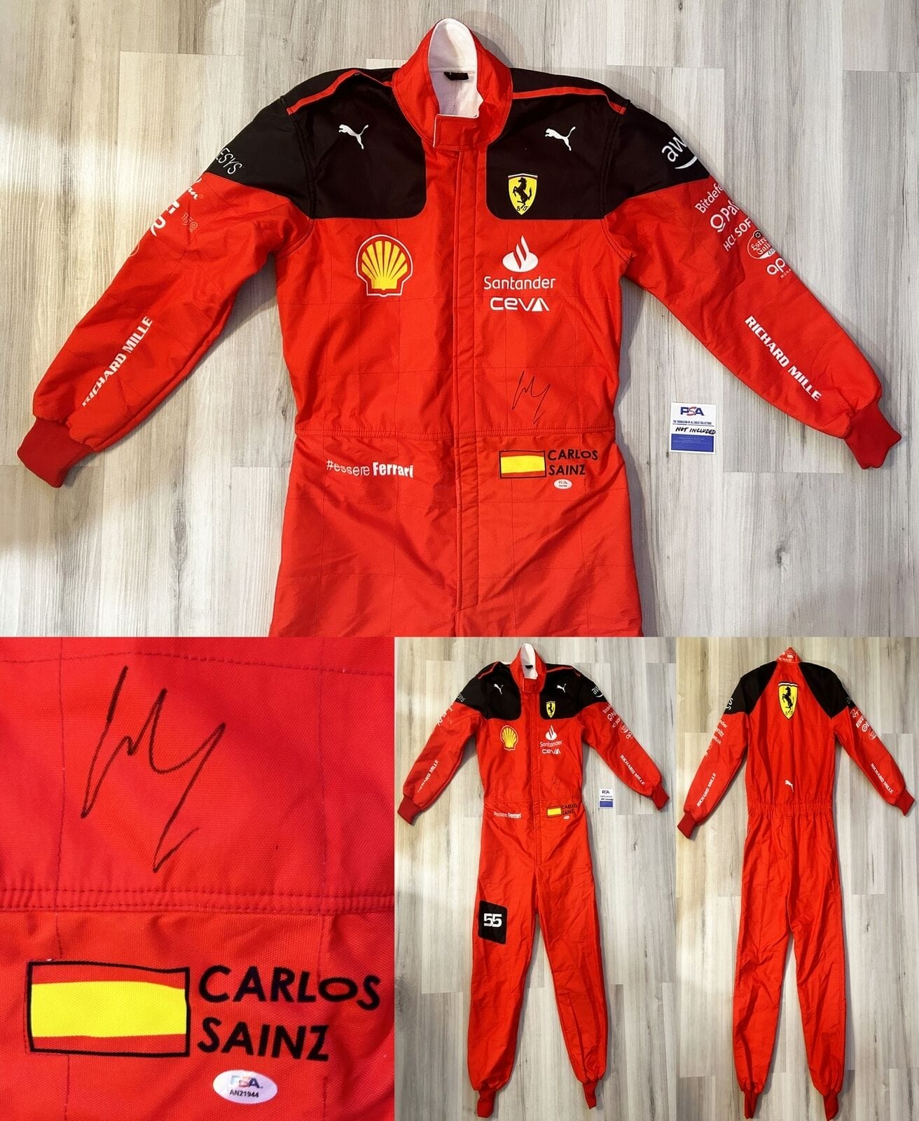 Carlos Sainz Signed Race Suit 2023 Ferrari F1 Formula 1 PSA/DNA COA ...