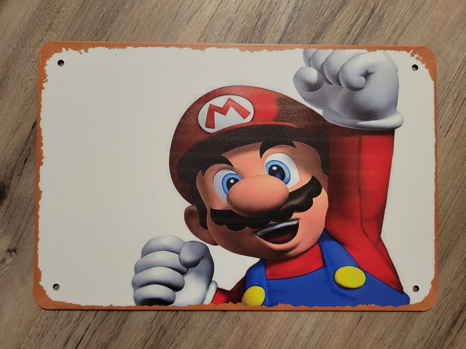 CHARLES MARTINET AUTOGRAPHED SUPER MARIO TIN SIGN SIGNED PRE-ORDER ...