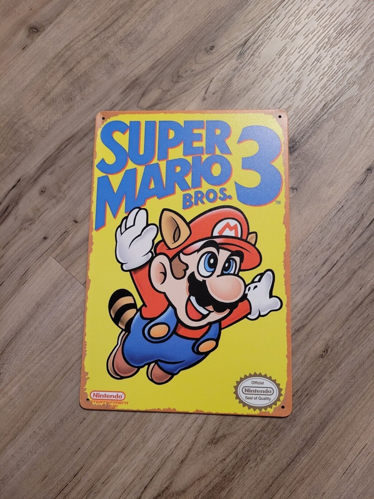 CHARLES MARTINET AUTOGRAPHED SUPER MARIO TIN SIGN SIGNED PRE-ORDER ...