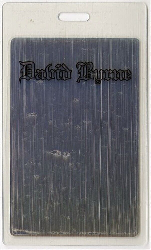 David Byrne 1990's concert tour Band VIP Laminated Backstage Pass ...