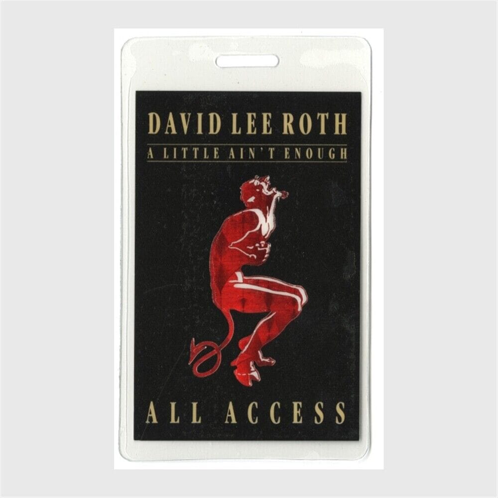 David Lee Roth 1991 A Little Ain't Enough Tour tour Laminated Backstage ...