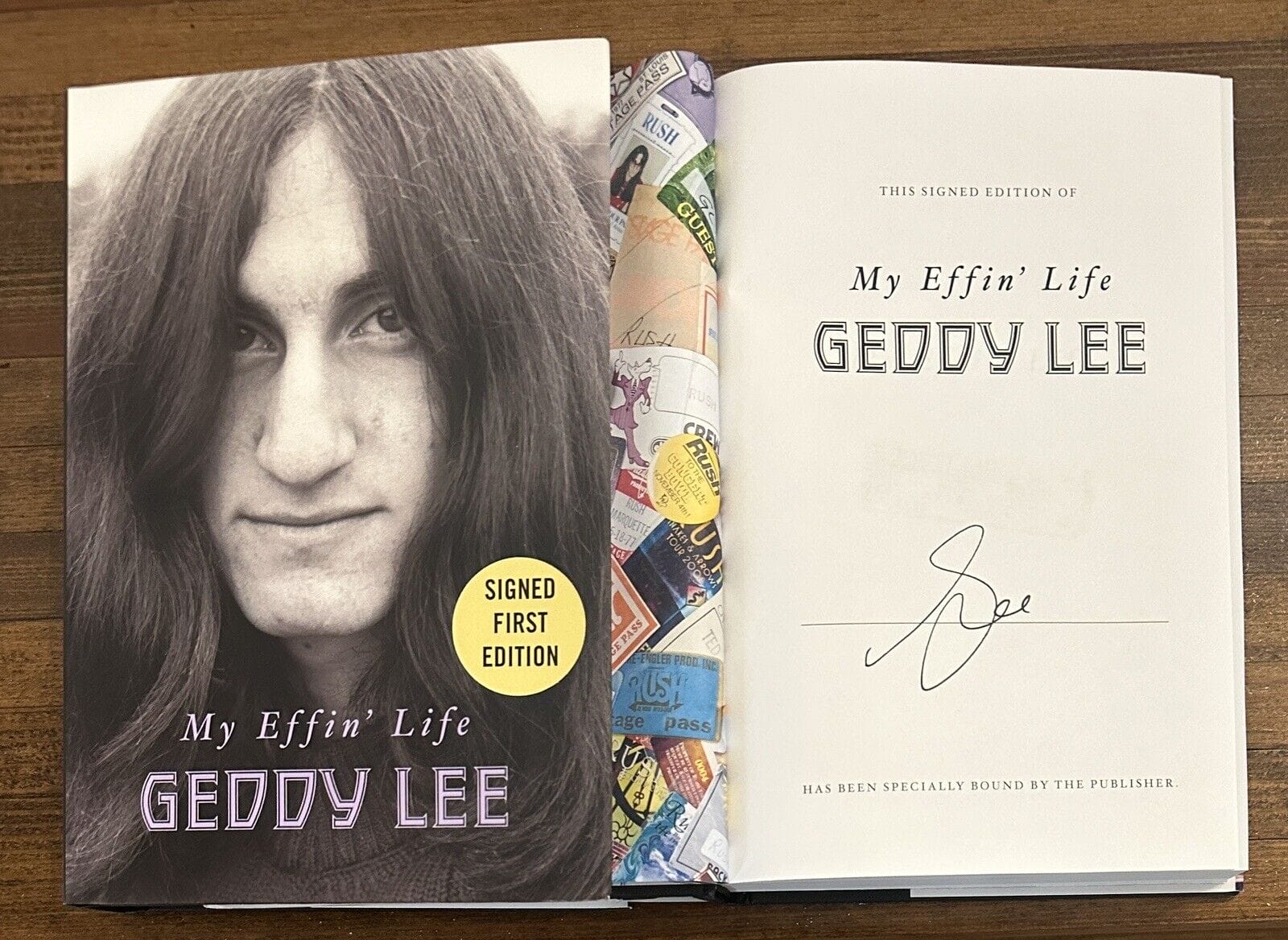 GEDDY LEE MY EFFIN' LIFE SIGNED AUTOGRAPHED BOOK RUSH SOLD OUT ...