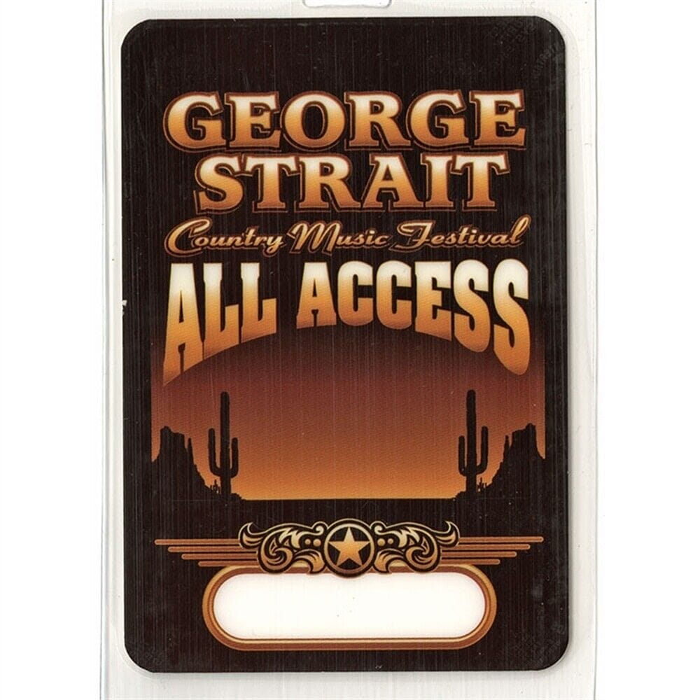 George Strait 1997 tour w/ Tim McGraw Kenny Chesney Laminated Backstage ...