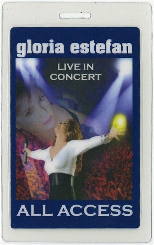 Gloria Estefan authentic concert tour Laminated Backstage Pass All ...