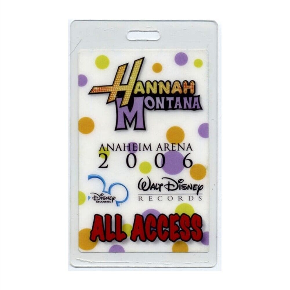 Hannah Montana 2006 Disney Miley Cyrus All Access Laminated Backstage ...