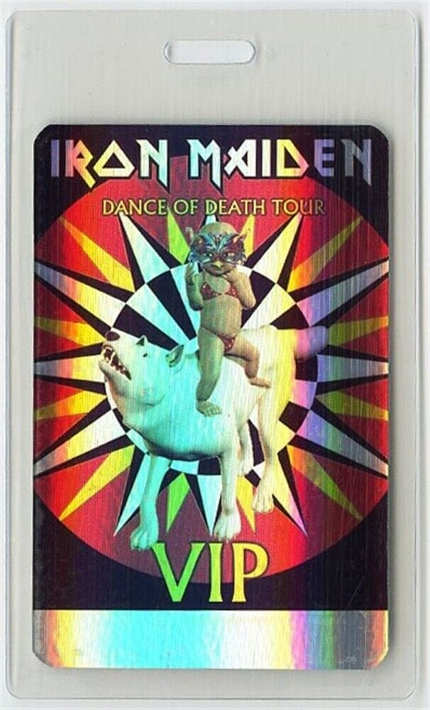 Iron Maiden 2003 Dance of Death concert tour Band VIP Laminated ...