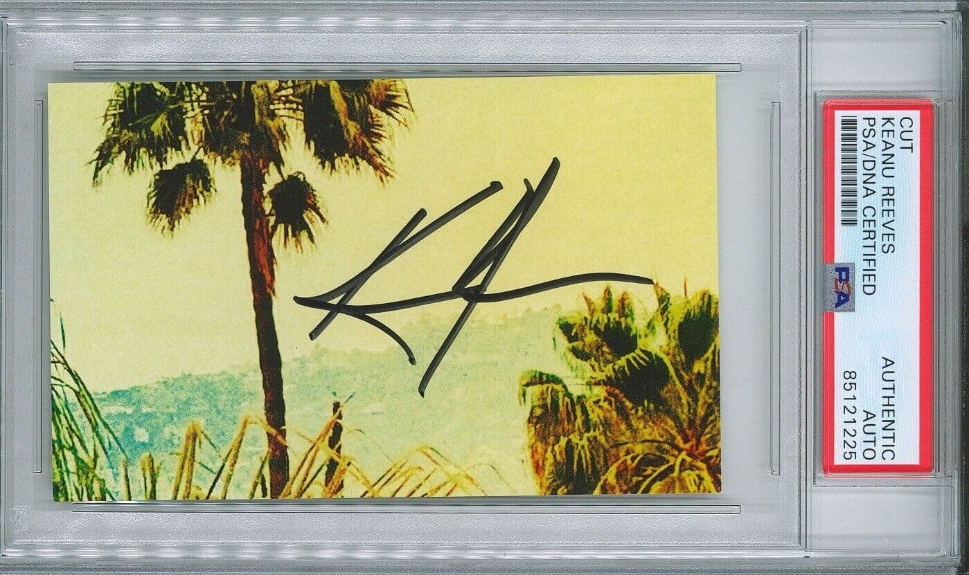 KEANU REEVES SIGNED CUT SIGNATURE PSA DNA 85121225 MATRIX JOHN WICK ...