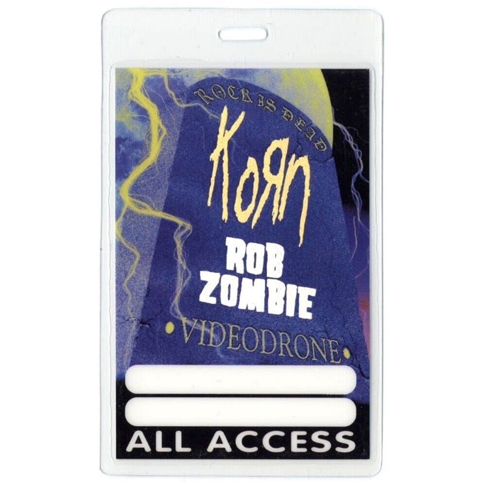Korn w/ Rob Zombie 1999 Rock is Dead Tour tour foil Laminated Backstage ...