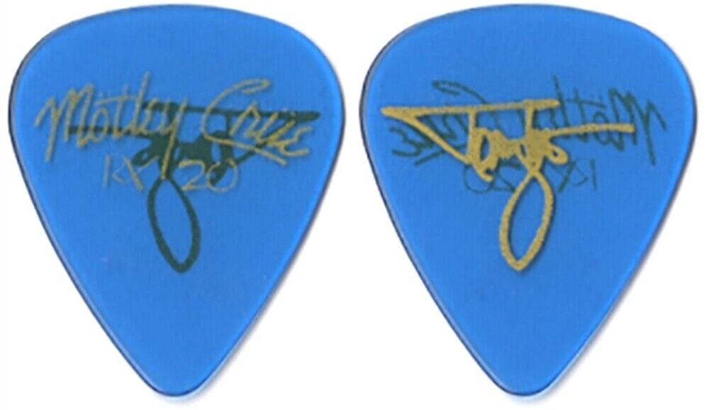 Motley Crue Tommy Lee 2009 RX 20 tour gold/see thru blue signature ...