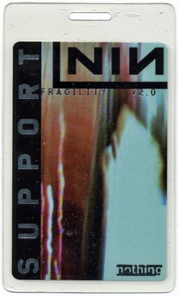 Nine Inch Nails 2000 Fragility concert Tour collectible Laminated ...