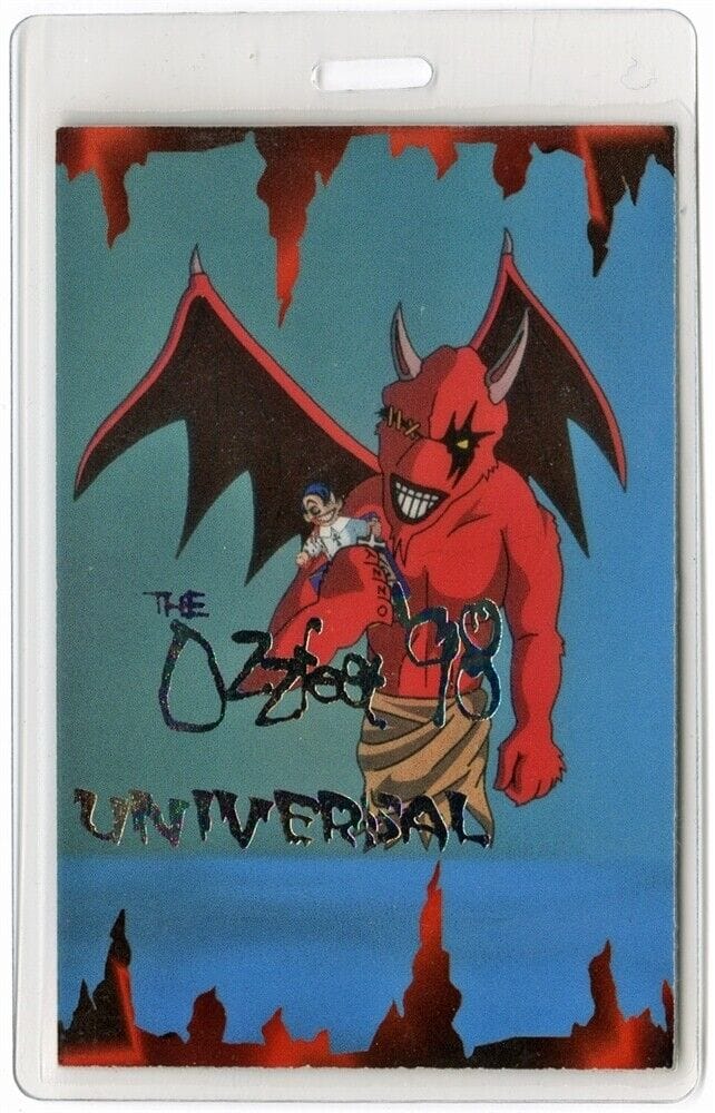 Ozzy Osbourne Tool Motorhead 1998 Ozzfest concert tour Laminated ...