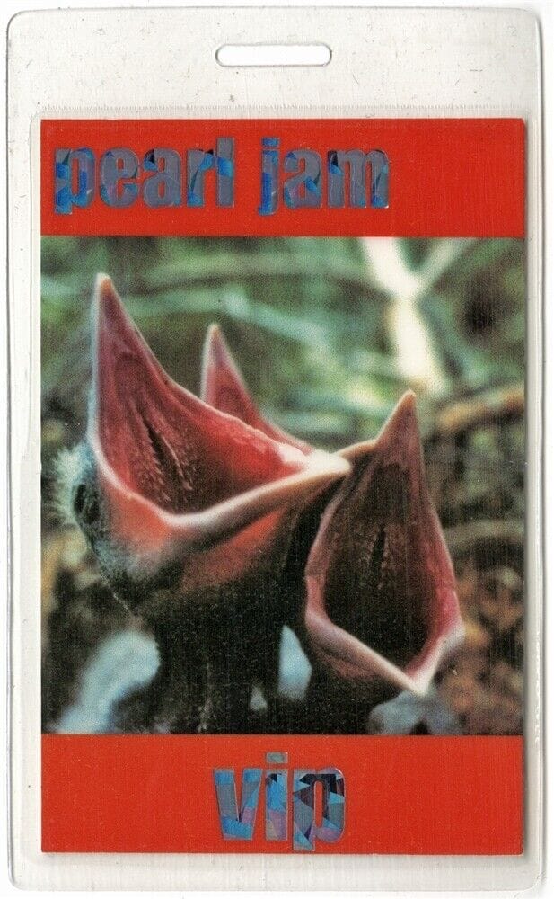 Pearl Jam 1998 Yield concert tour Band VIP Laminated Backstage Pass ...