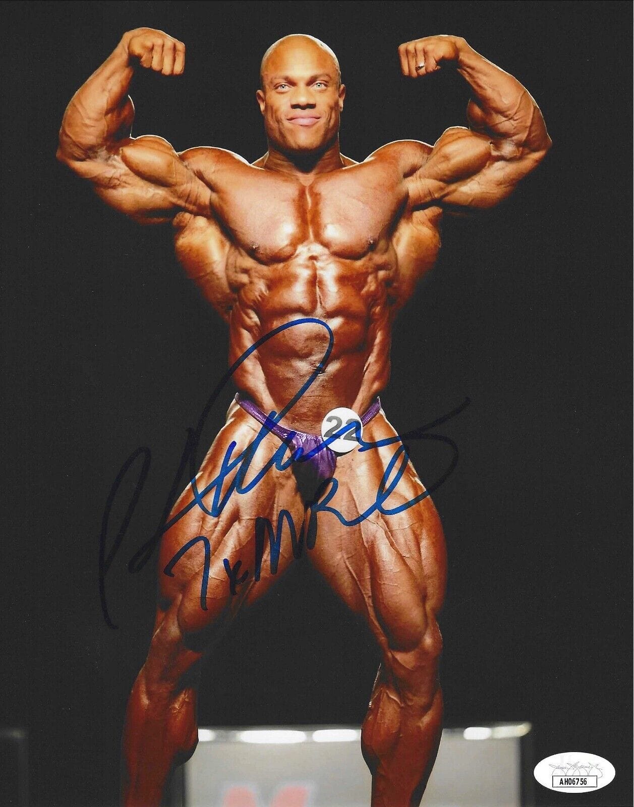 PHIL HEATH SIGNED AUTOGRAPHED 8X10 PHOTO BODYBUILDING MR O OLYMPIA LEGEND JSA #1 | Autographia