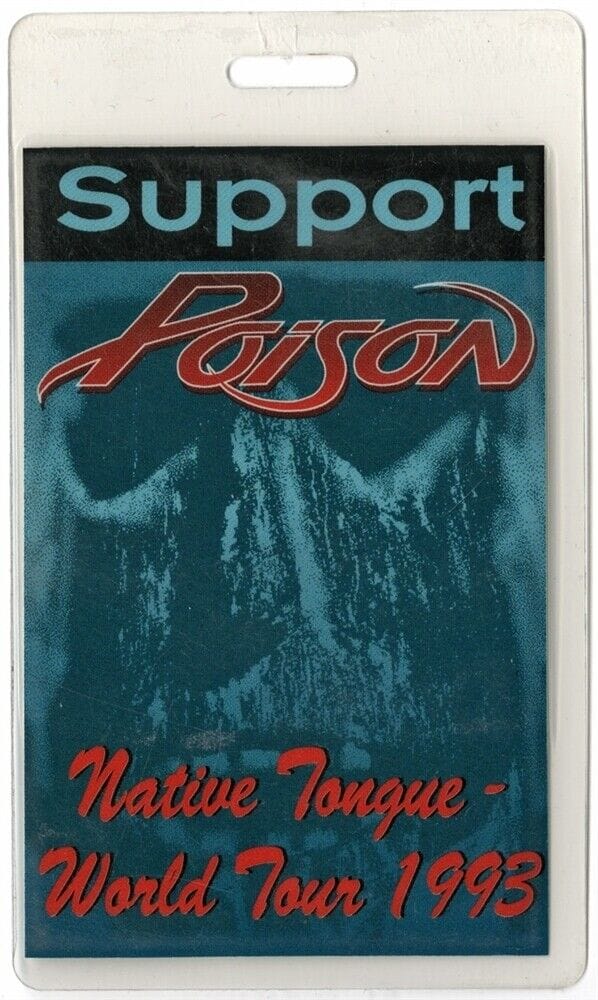 Poison 1993 Native Tongue concert tour issued vintage Laminated ...