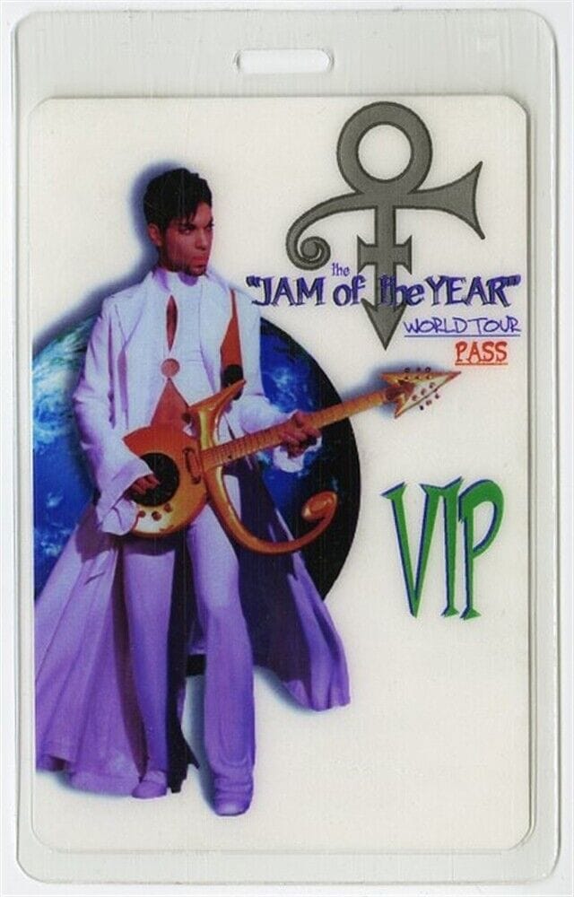 Prince 1997 Emancipation concert tour Band VIP stage Laminated ...