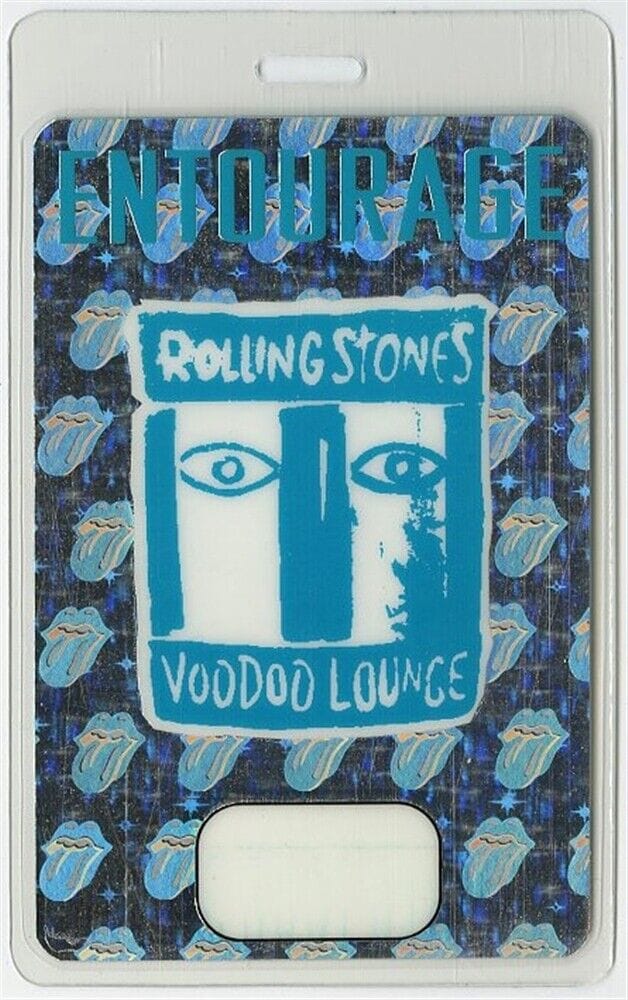 Rolling Stones 1994 Voodoo Lounge concert tour Laminated Backstage Pass ...