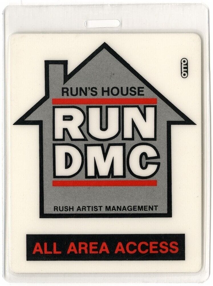 Run DMC 1988 Tougher Than Leather concert Tour All Area Laminated ...