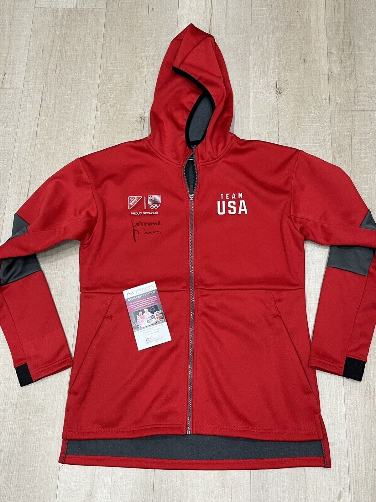 SIMON BILES HAND SIGNED USA TEAM JACKET OLYMPIC GOAT JSA CERT | Autographia