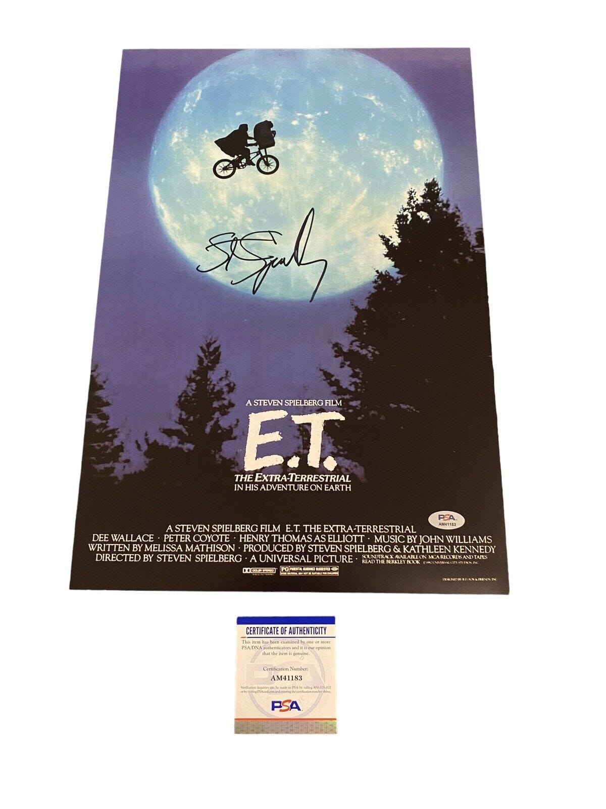 STEVEN SPIELBERG signed Autographed “E.T." 12x18 Photo PSA Rare PROOF ...