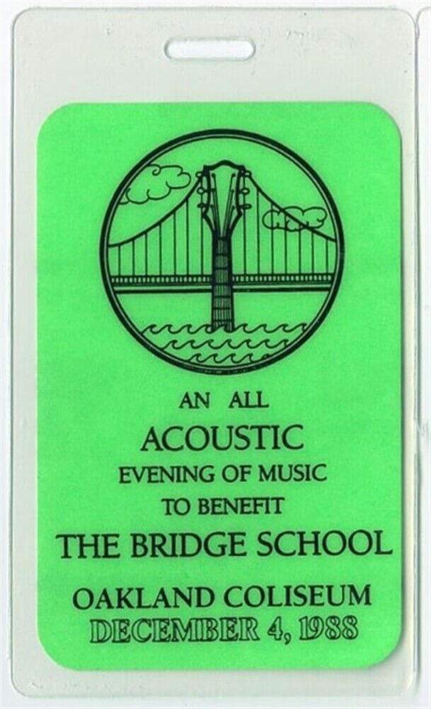 Tom Petty 1988 Bridge School Benefit show w/ Bob Dylan Laminated ...