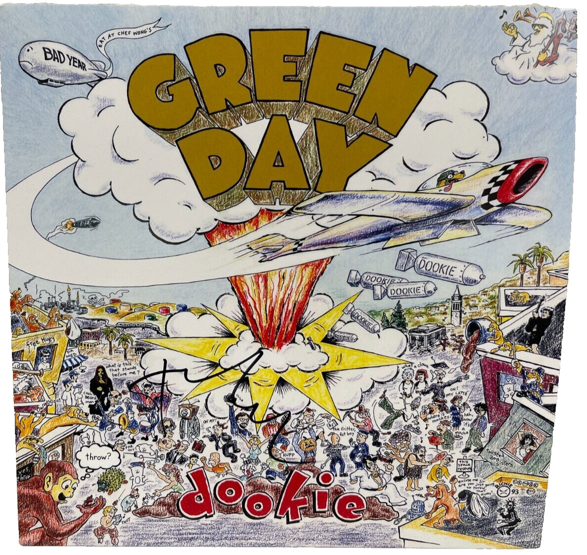Tre Cool Signed Green Day Dookie Album Vinyl LP Authenitc Autograph ...