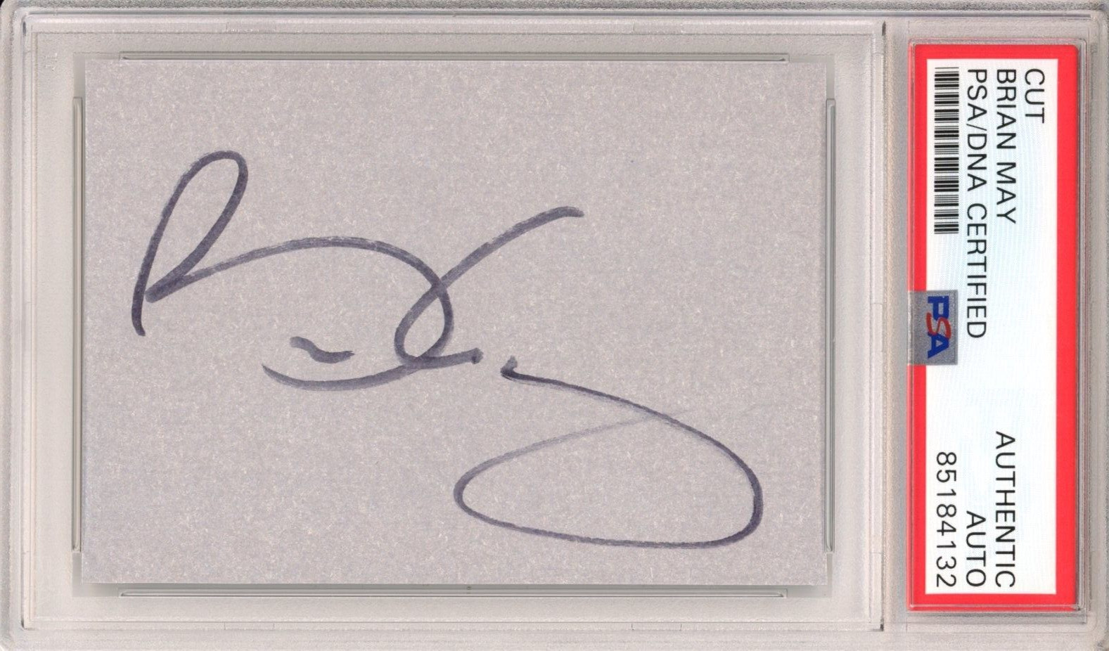 Brian May SIGNED QUEEN Guitarist Cut Signature PSA DNA COA Certified ...