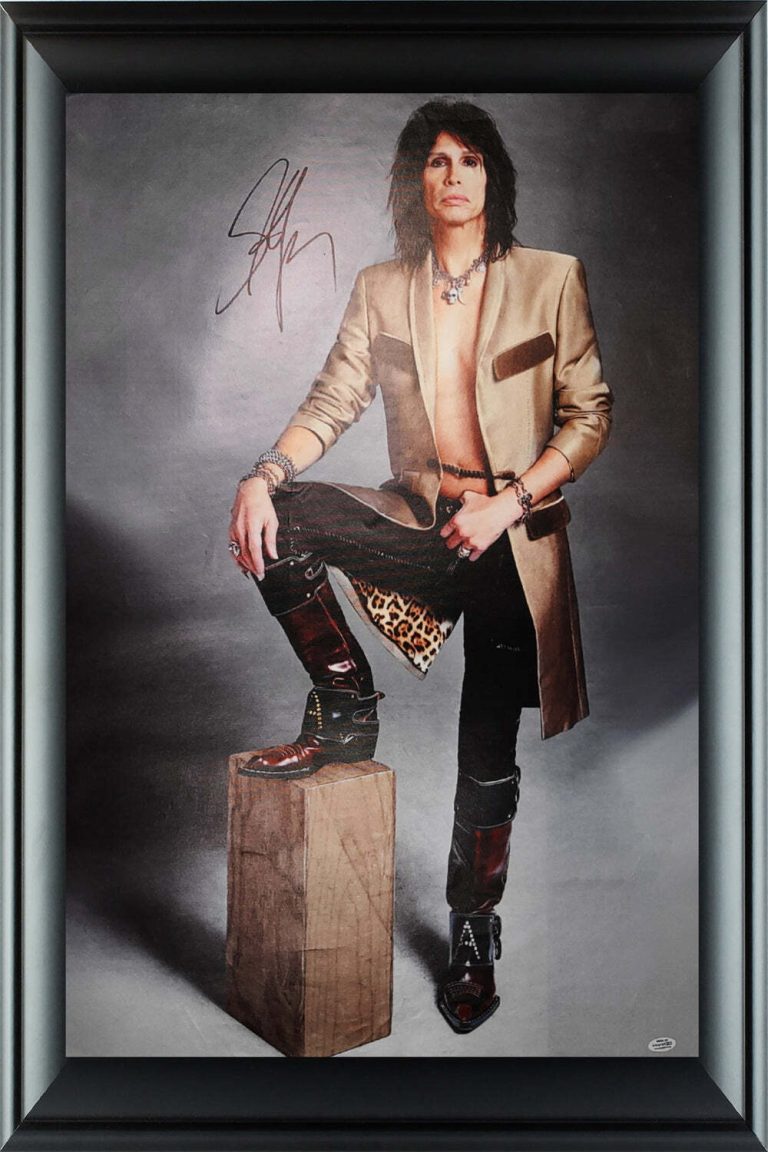 Aerosmith Steven Tyler Signed Framed 24x36 Canvas Photo Print Video ...