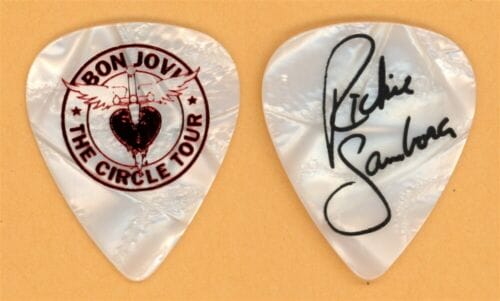 Bon Jovi Richie Sambora Red Foil Guitar Pick - 2010 The Circle Tour ...