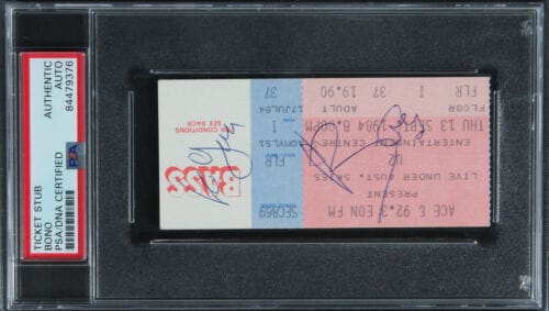 Bono U2 Signed 1984 Australia Unforgettable Fire Tour Ticket Stub PSA ...