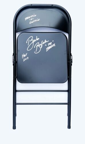Brutus Beefcake Signed & Triple-Inscribed The Barber Steel Chair WWF ...