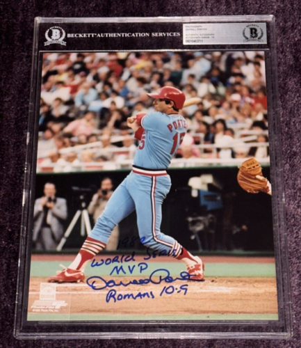 DARRELL PORTER Signed 8 X 10 PHOTO BAS AUTO Graded 10 & Encapsulated w ...