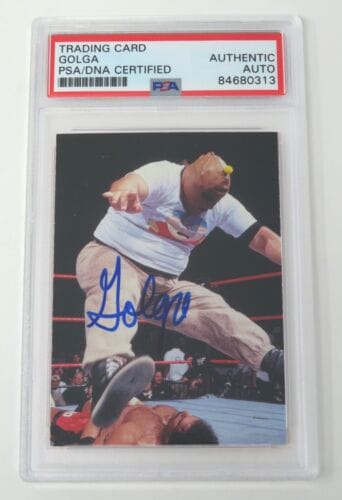 Golga Earthquake WWF WWE Signed Auto 1998 Comic Images Rookie Card 43 ...