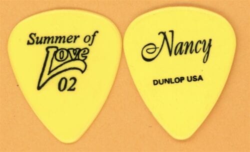 Heart Nancy Wilson Signature Yellow Guitar Pick - 2002 Summer of Love ...