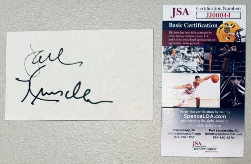 Jack Kruschen Signed Autographed 3x5 Card JSA Certified Actor The ...
