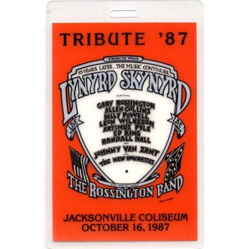 Lynyrd Skynyrd 1987 Tribute concert tour Jacksonville Laminated ...