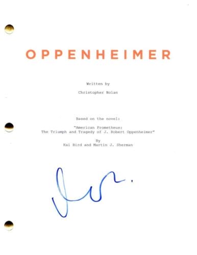 Matt Damon Signed Autograph Oppenheimer Full Movie Script Screenplay ... Matt Damon Signed Autograph Oppenheimer Full Movie Script Screenplay ...