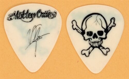 Motley Crue Vince Neil Skull Black on White Guitar Pick - 1998 Dr ...