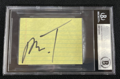 Mr. T Signed Cut Autograph Beckett Certified A-Team Rocky III WWF WWE ...
