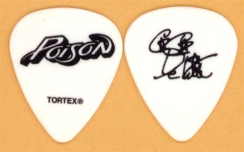 Poison CC Deville Vintage Guitar Pick - 2022 Stadium Tour | Autographia