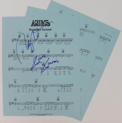 Ray & Dave Davies THE KINKS Signed Autograph Ray & Dave Davies THE KINKS Signed Autograph