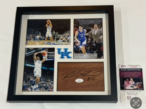 REED SHEPPARD SIGNED FRAMED 12X12 FLOORBOARD COLLAGE KENTUCKY WILDCATS ...