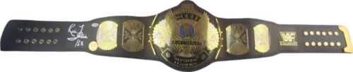 Ric Flair Autographed World Championship Winged Eagle Metal Leather ...